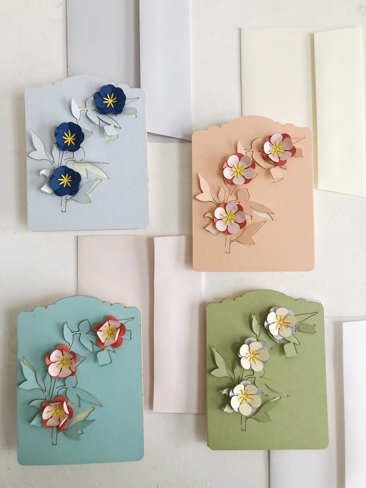 3D Flower Card Set | Love Paper Creations